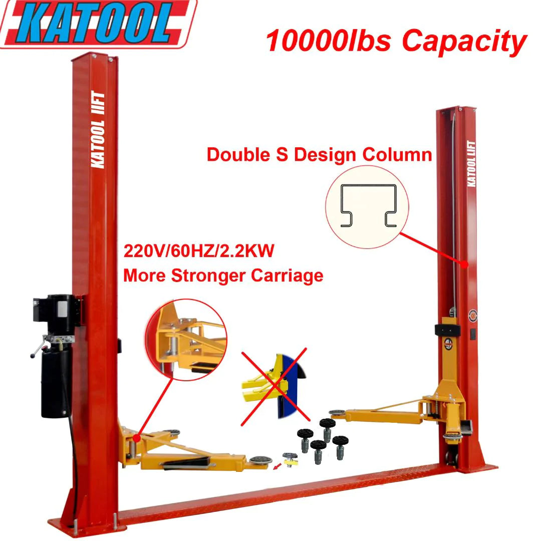 Katool KT H100 Two Post Vehicle Lift 10 000lbs katool-kt-h100-two-post-vehicle-lift-10-000lbs