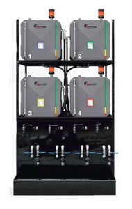 Wolflube Oil Rack Storage System – Professional – 4 Tanks – in Metal