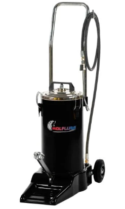 Wolflube Foot Operated Grease Pump with Bucket – 35 lbs Bucket Capacit