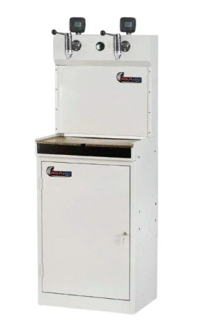 Wolflube Oil Dispenser Bar with Cabinet – with 2 Dispensing Point – Wi