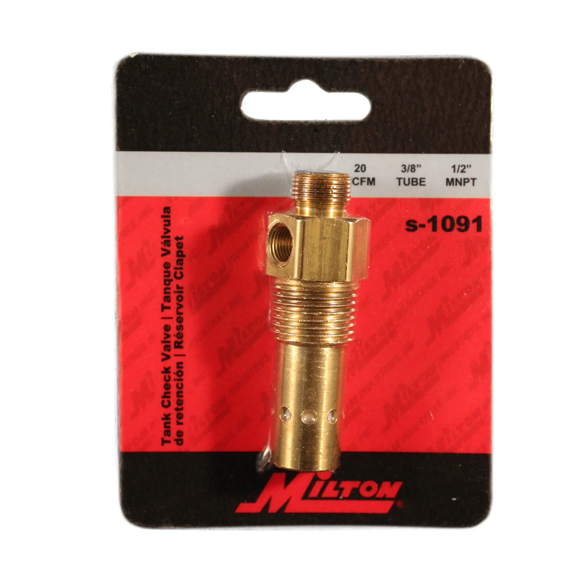 Milton S-1091 1/2" MNPT Compressor Tank Check Valve