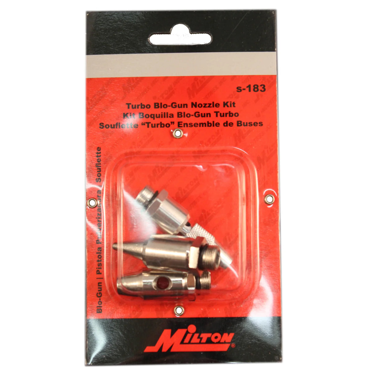 Milton S-183 Turbo Blow Gun Nozzle Kit (3-Piece)