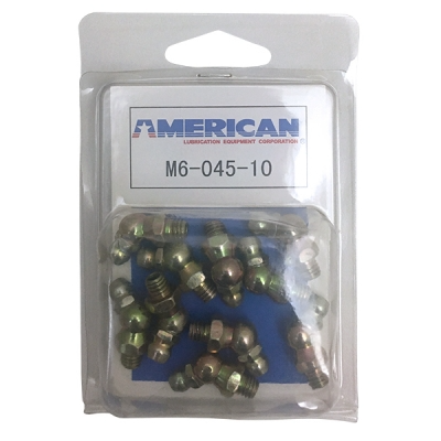 American Lube Equipment 10 Piece M6-045 Grease Fitting Display Pack M6 ...
