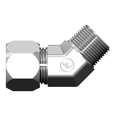 SVI INTERNATIONAL BL-5248-1212 Male 45 Elbow, 3/4 Tube - 3/4 Male Pipe ...