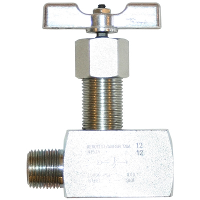 American Lube Equipment Carbon Steel In-Line Needle Valve, 1/2"(F) Cou ...